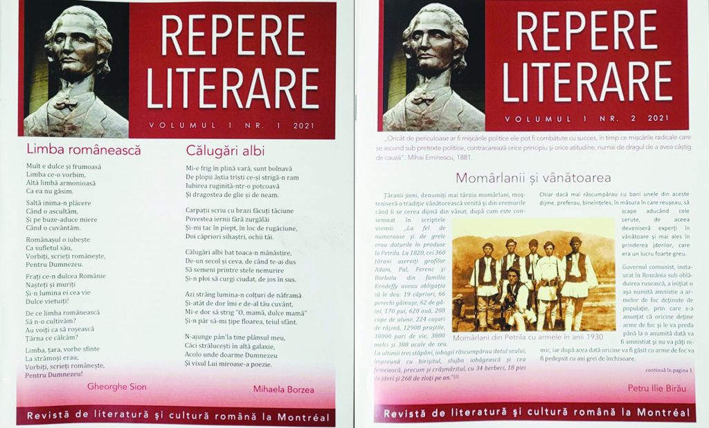 „Repere literare”, o nouă revistă de literatură și cultură la Montreal ...