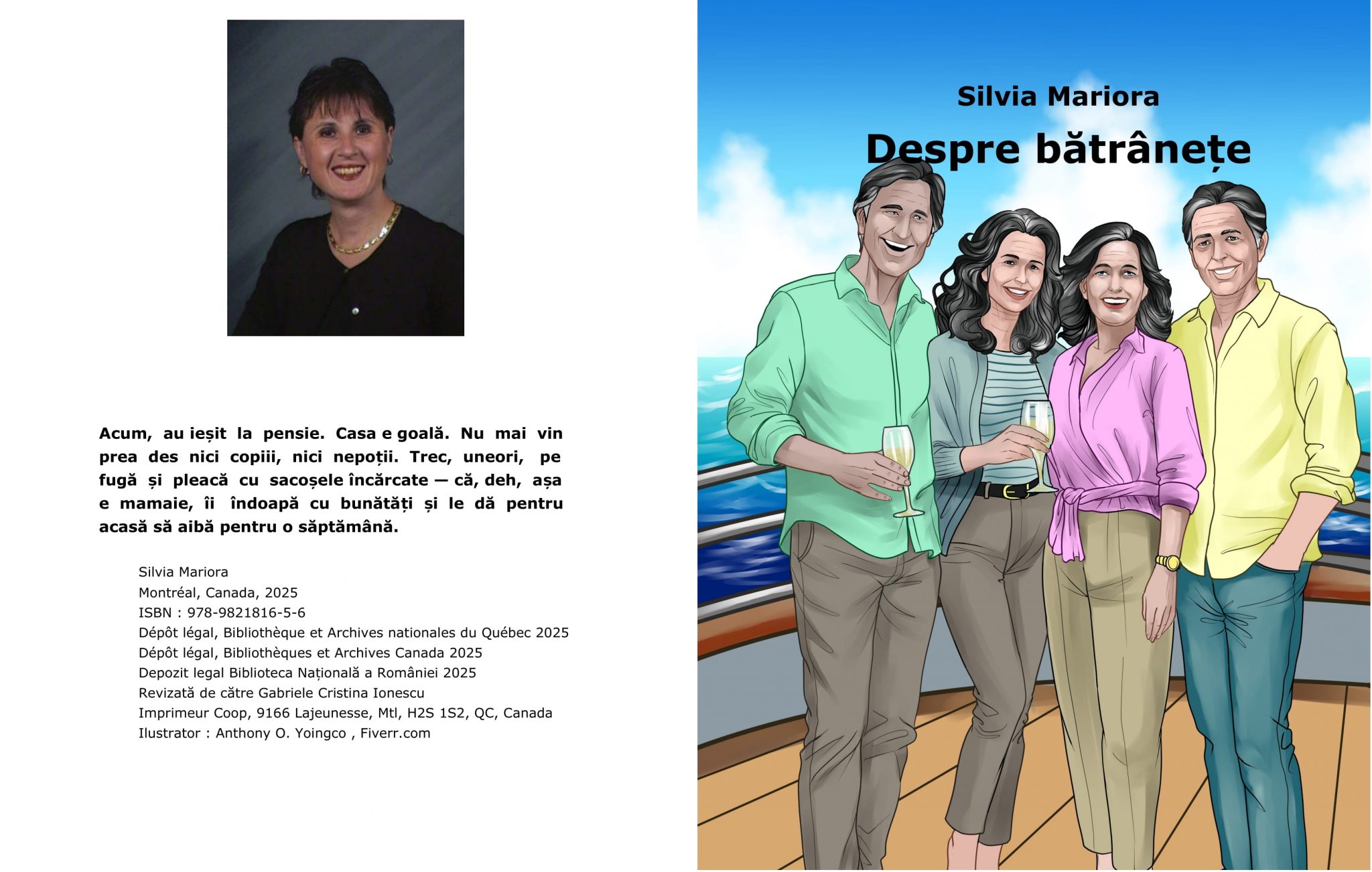 Silvia Mariora lansează la Montreal volumul „Despre bătrânețe”, în ...